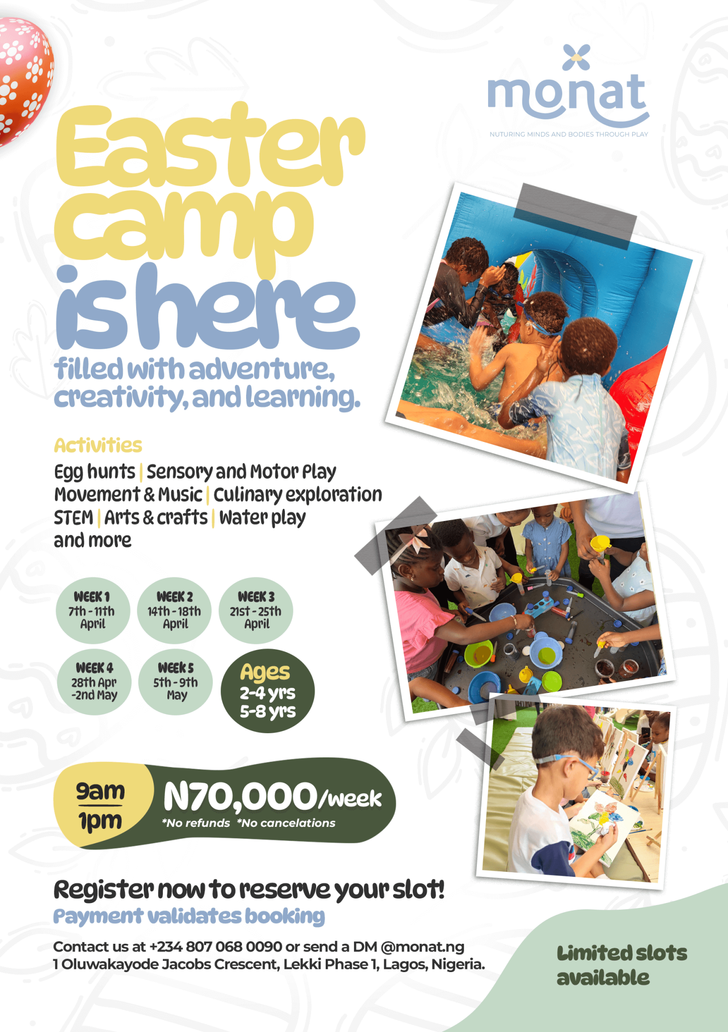 🐣 Easter Camp: Adventure, Creativity & Learning! 🎉 – Monat
